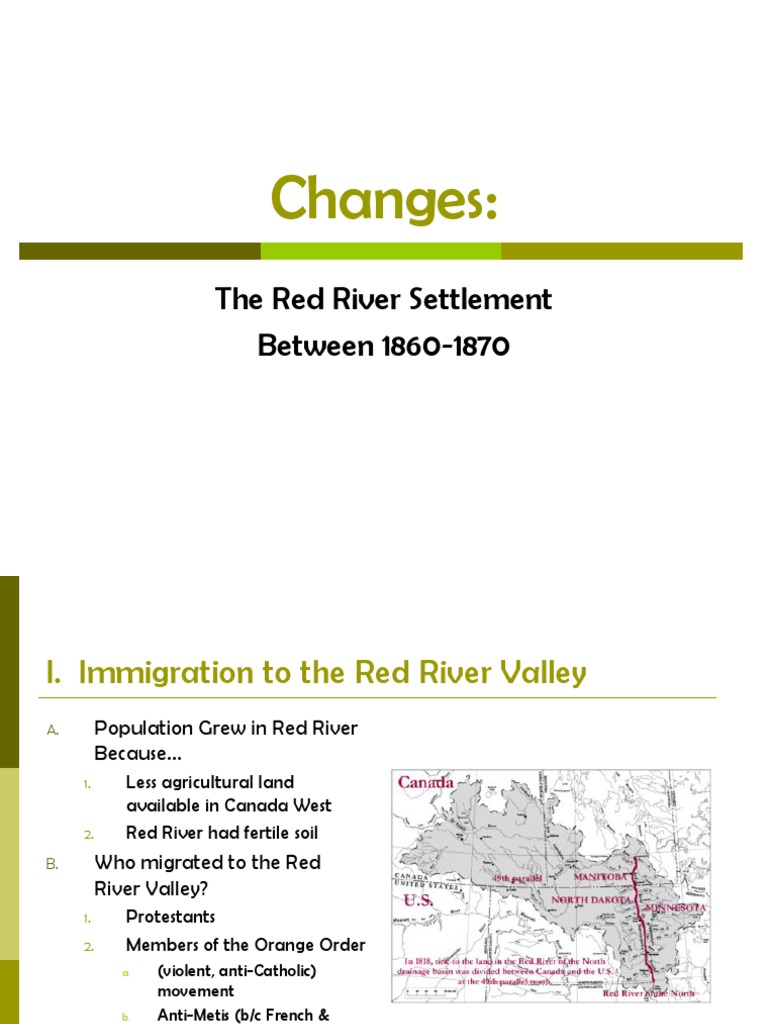 The Red River Settlement Between 1860-1870 | PDF | Canadian Folklore ...