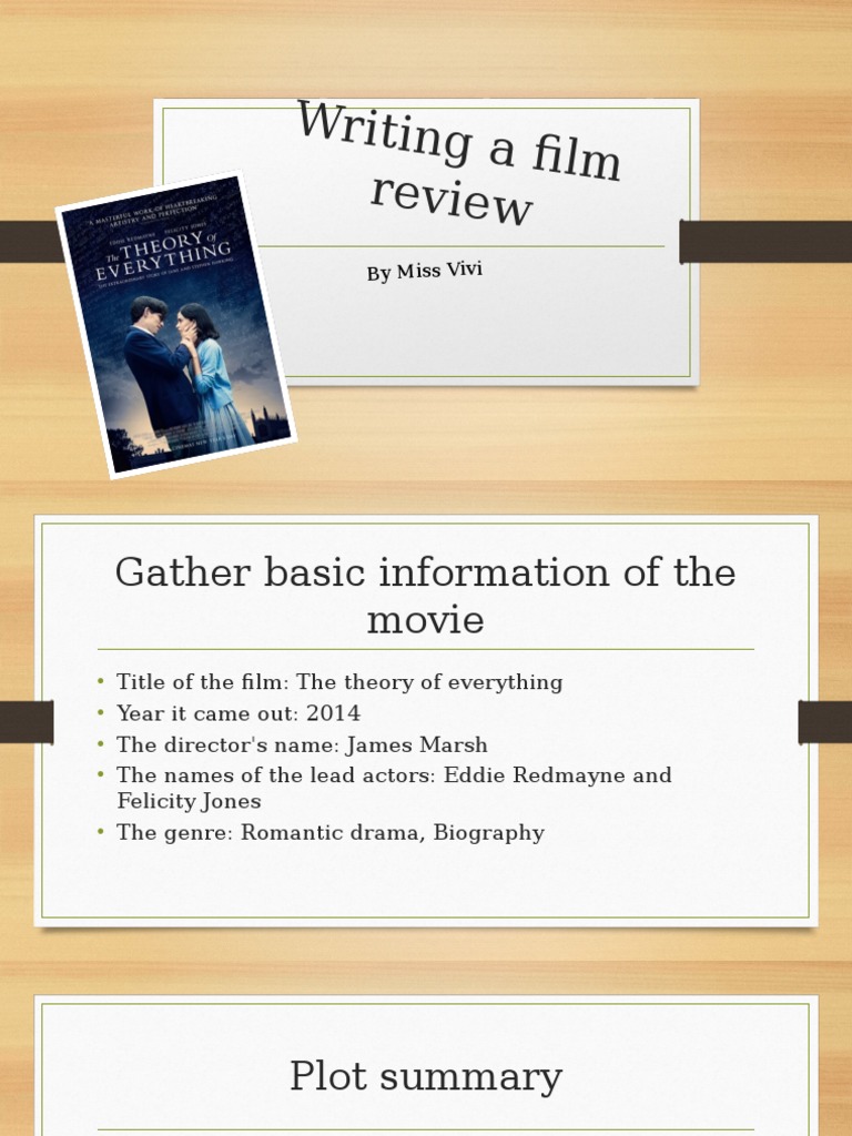 Writing a Film Review Guide | PDF | General Fiction