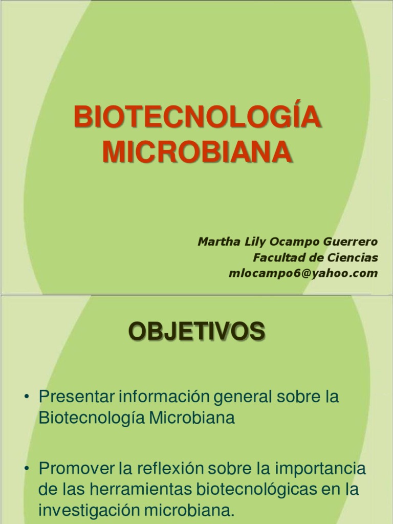 Biotecnología Microbiana | PDF | Biotecnología | Ingeniería genética