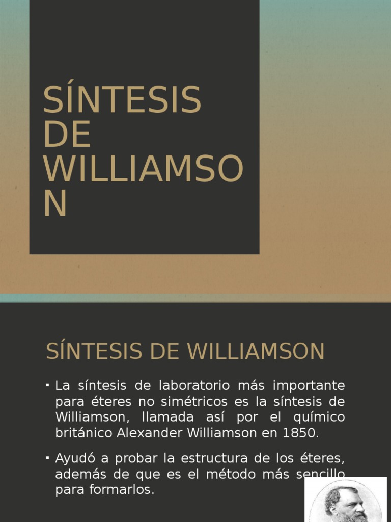 Síntesis de Williamson | PDF | Éter | Átomos
