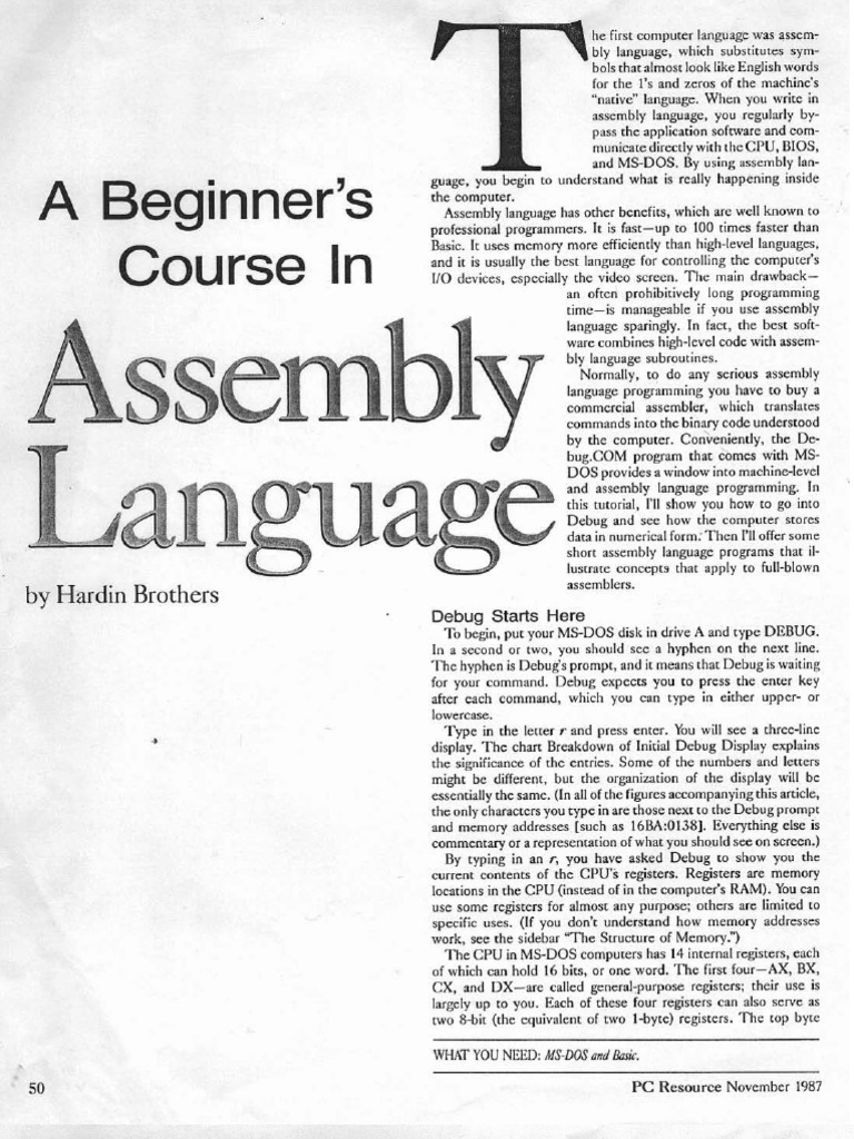 Assembly Language For Beginners Pdf Assembly Language Pointer Computer Programming