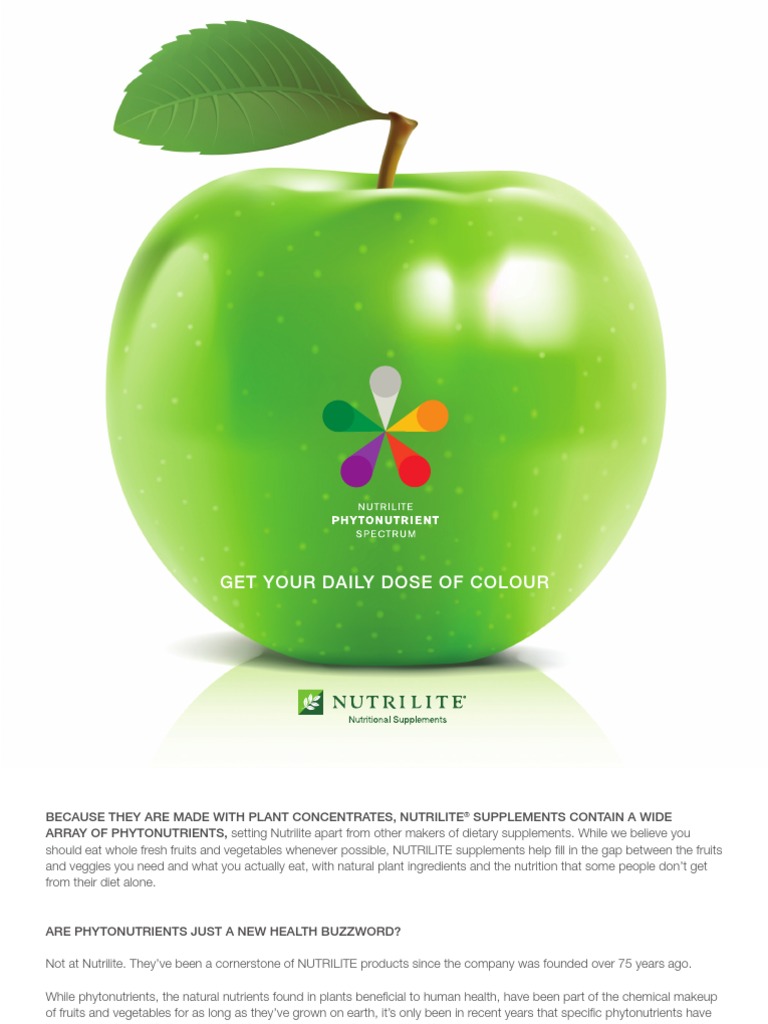 Phyto Nutrient Color Brochure (Nutrilite) | PDF | Dietary Supplements ...