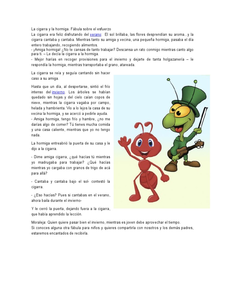 La Cigarra y La Hormiga