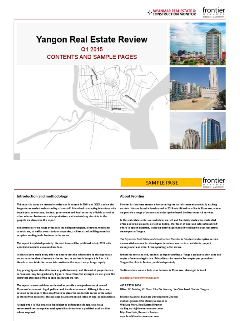 Real Estate Review Sample Page | PDF | Public Housing | Myanmar