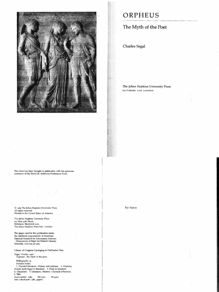 Orpheus | PDF | Orpheus | Greek Mythology