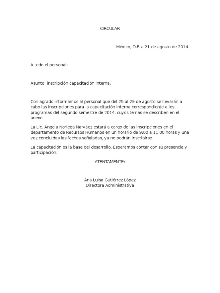 Ejemplo Circular | PDF