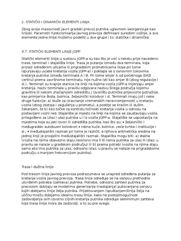 Staticki Elementi Linije | PDF