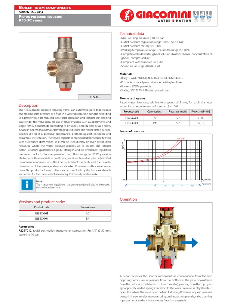 Giacomini | PDF | Valve | Chemical Engineering