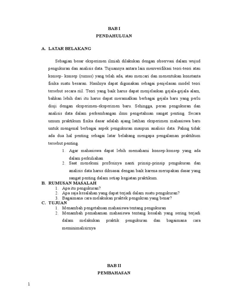 Pengukuran Dan Teori Ralat | PDF