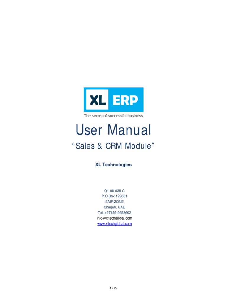 XL ERP User Manual | PDF | Invoice | Receipt