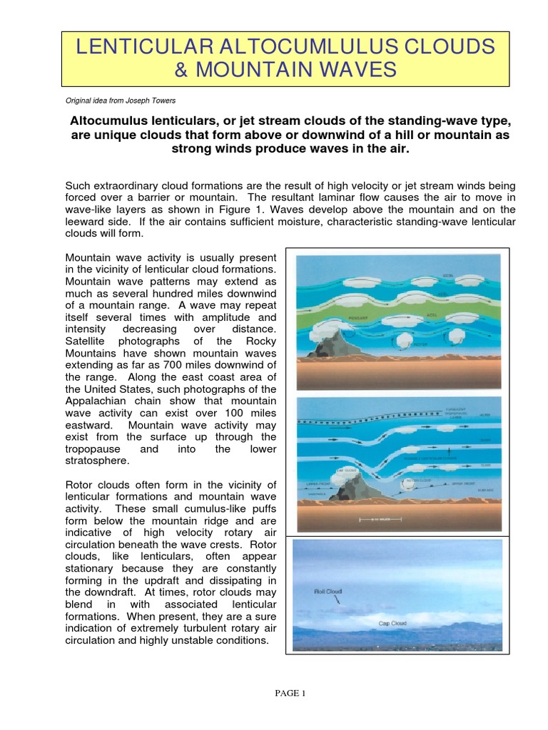 Understanding Lenticular Clouds and Mountain Waves | PDF | Cloud | Jet ...