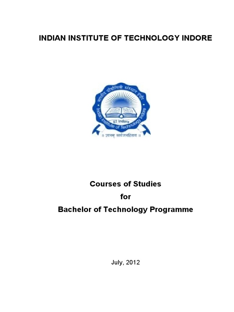 IIT Indore B.Tech Curriculum Overview | PDF | Electrical Engineering ...