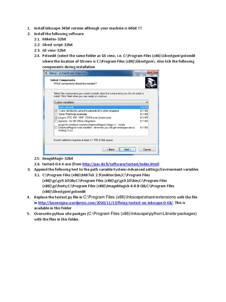 How To Install Latex in Inkscape WIndows | PDF