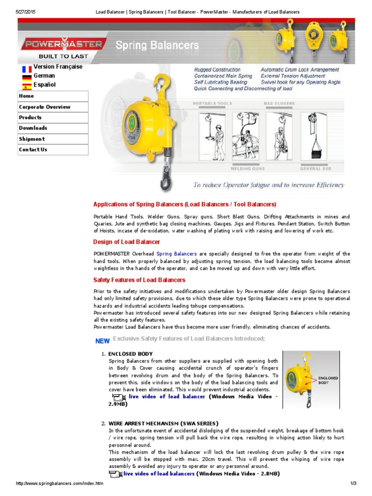 Spring Balancer | PDF | Rope | Wire