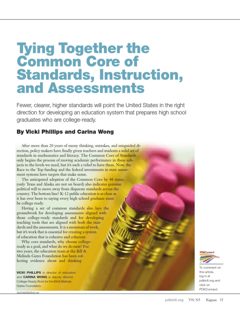 Common Standards Instruction and Assessment | PDF | Common Core State ...