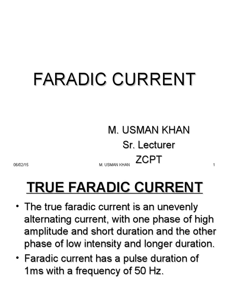 Faradic Current | PDF | Muscle Contraction | Muscle