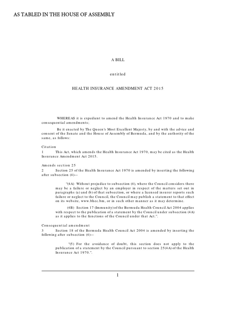 Health Insurance Amendment Act 2015 | PDF | Constitutional Law | Common Law
