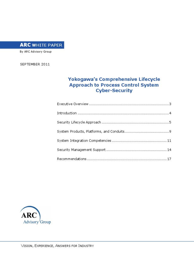 Yokogawa's Comprehensive Lifecycle Approach To Process Control System ...