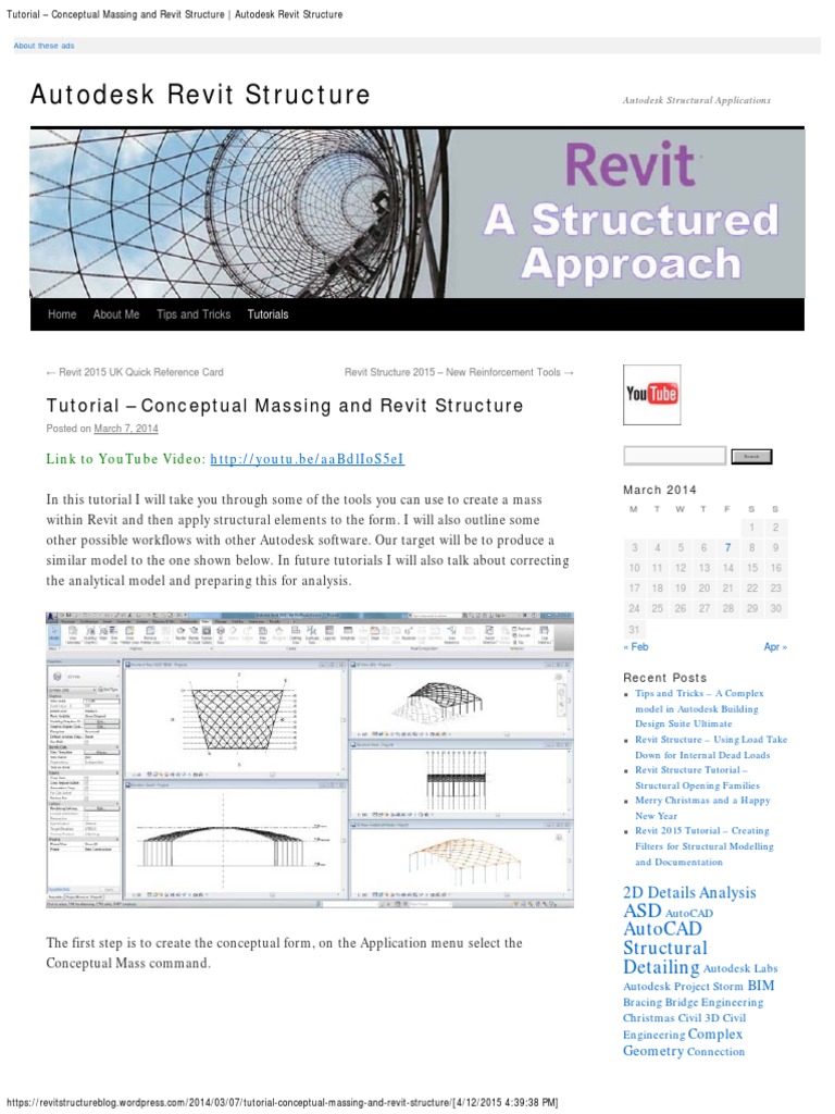 Tutorial - Conceptual Massing and Revit Structure - Autodesk Revit ...