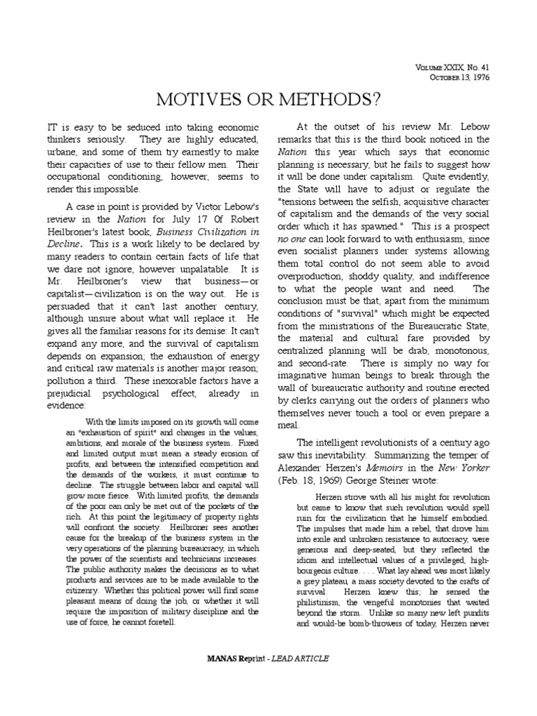 Motives and Methods | PDF | Burglary | Capitalism