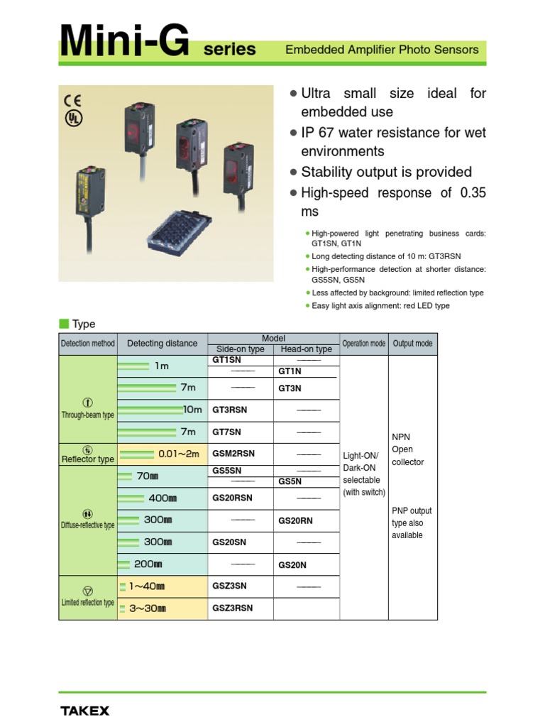 Takex GS-5SN Data Sheet | PDF | Bipolar Junction Transistor | Electromagnetic Radiation