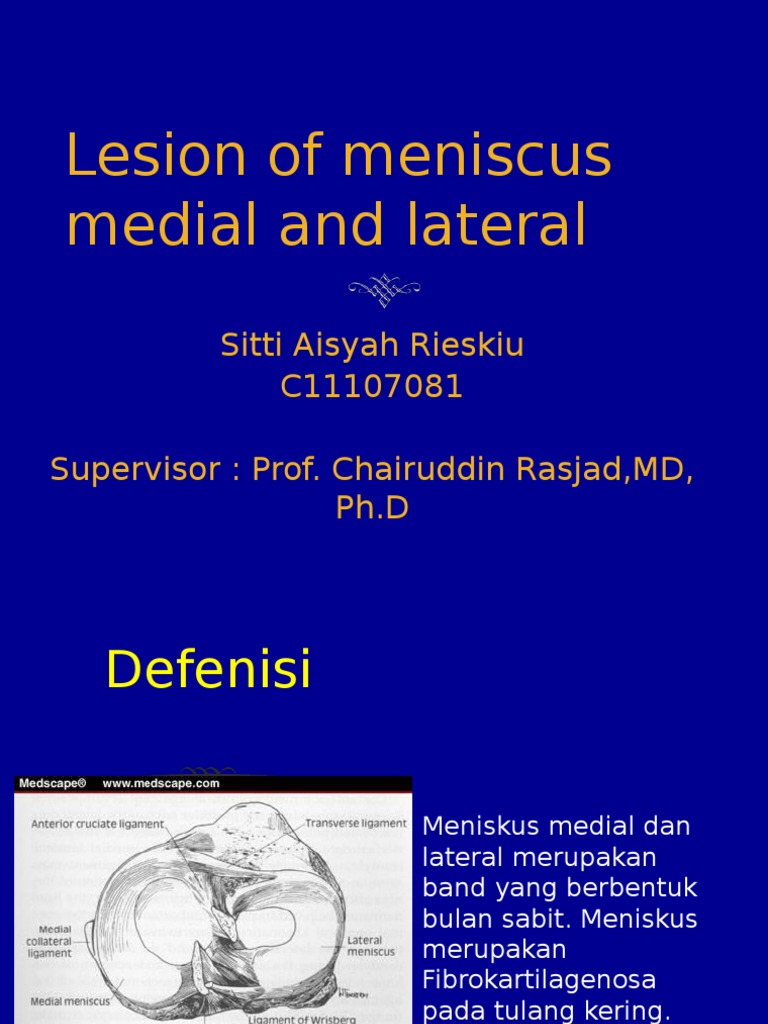 Lesi Meniskus: Definisi dan Penanganan | PDF