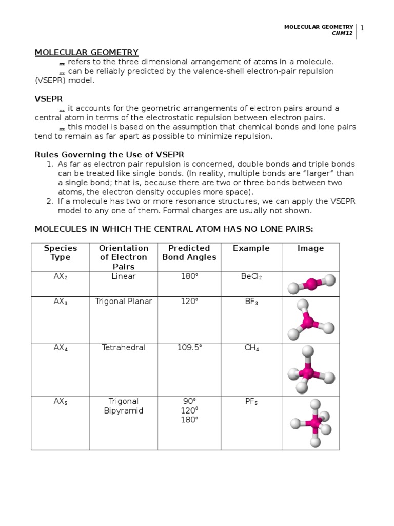 Module 2b Molecular Geometry 1 | PDF | Chemical Polarity | Chemical Bond