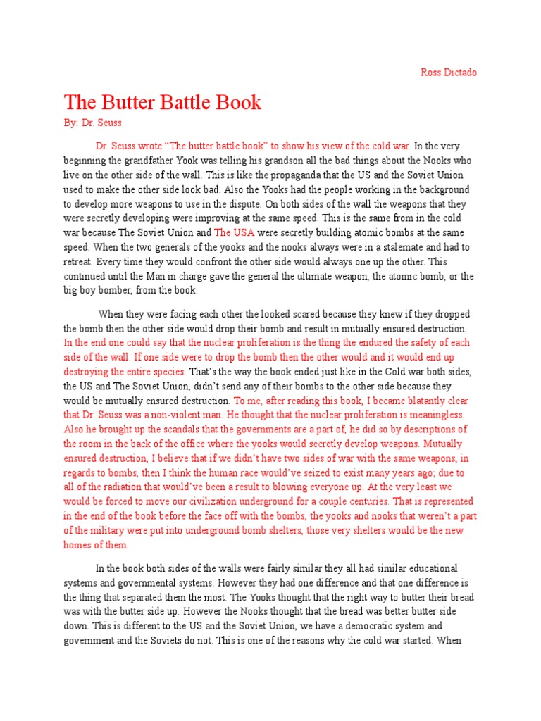 Butter Battle Book | PDF | Nuclear Weapons | Cold War