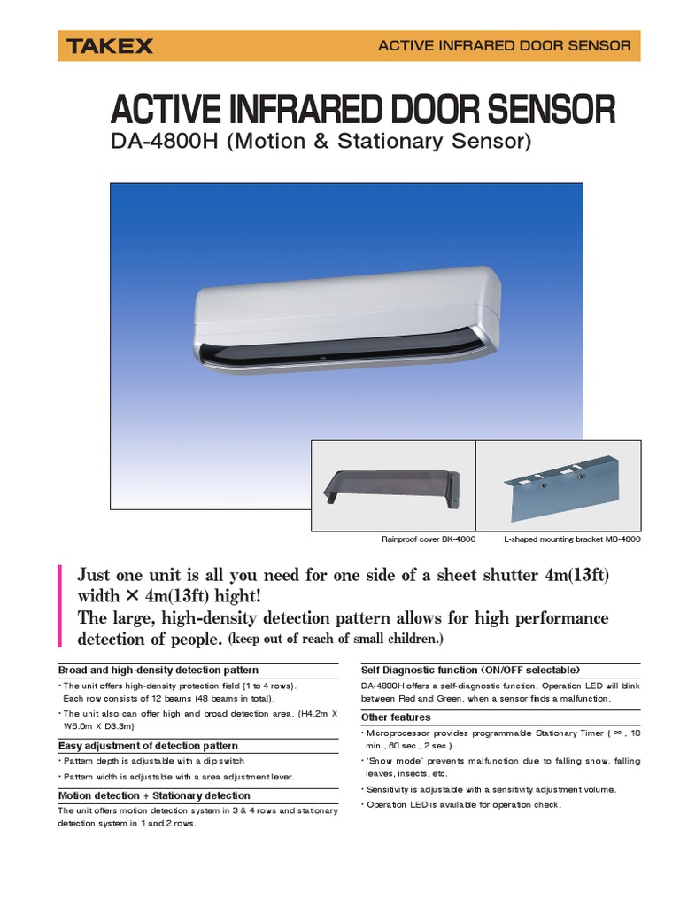 Takex DA-4800H Data Sheet | PDF | Electrical Engineering | Manufactured ...