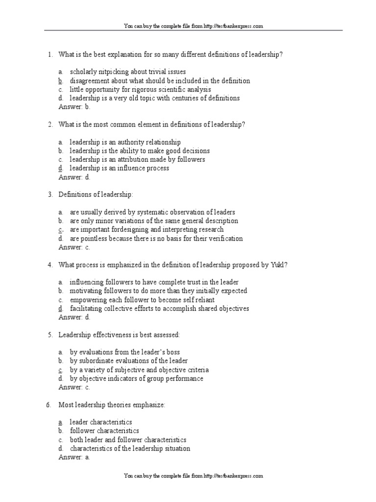 Yukl - Leadership in Organizations 8e | PDF | Leadership | Applied ...