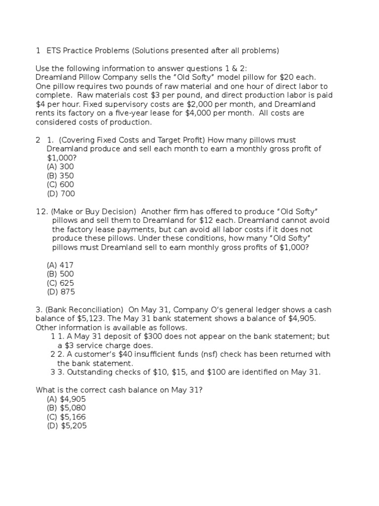 Accounting Practice Problems 1 | Corporations | Banks