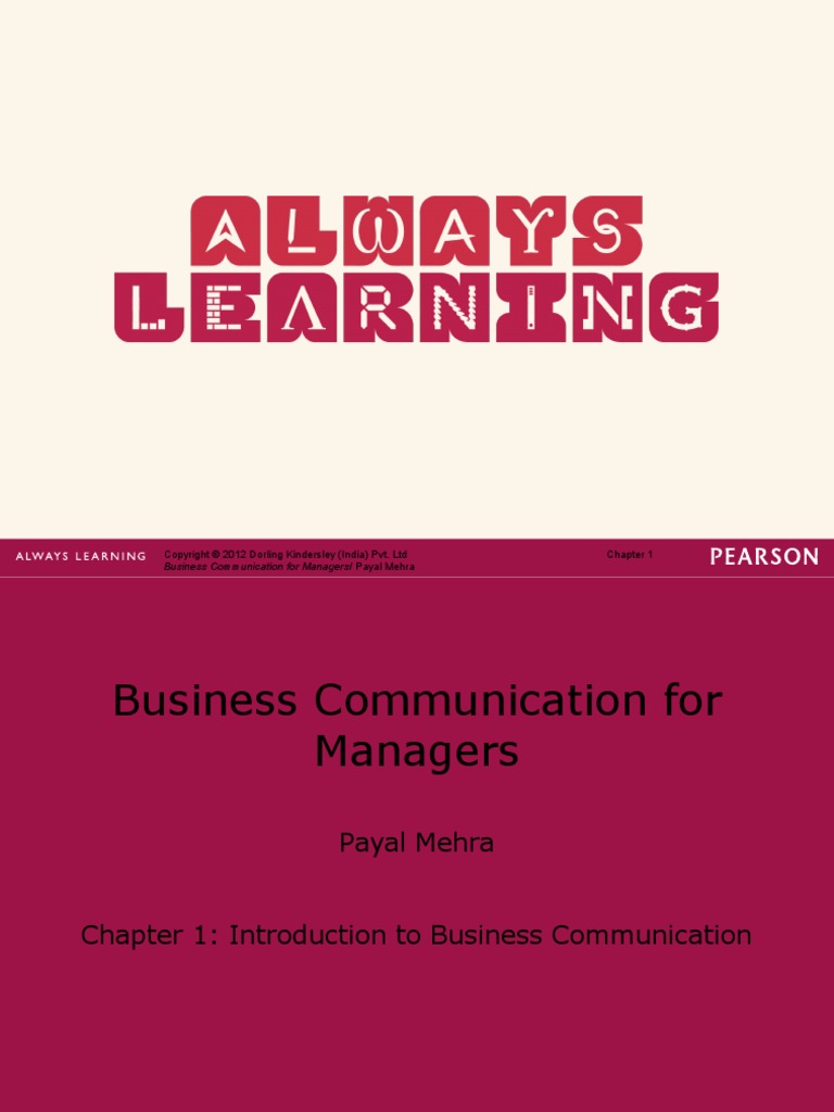 Chapter 1 - Introduction To Business Communication | PDF ...