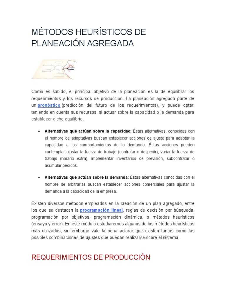 Métodos Heurísticos De Planeación Agregada Pdf Heurístico Inventario 8904