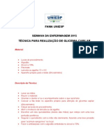 Pop Ge 017 - Realizacao de Hemoglicoteste HGT | PDF | Enfermagem | Remédio