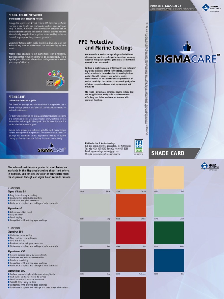 Carta de Colores Sigma | PDF | Epoxy | Color