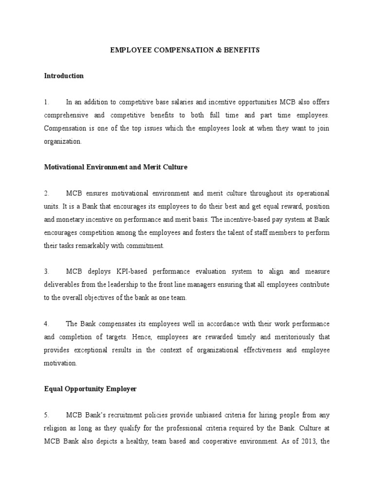 Employee Compensation | PDF | Compensation And Benefits | Employment