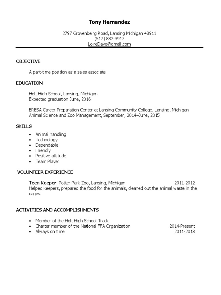 Animal Science Resume | PDF