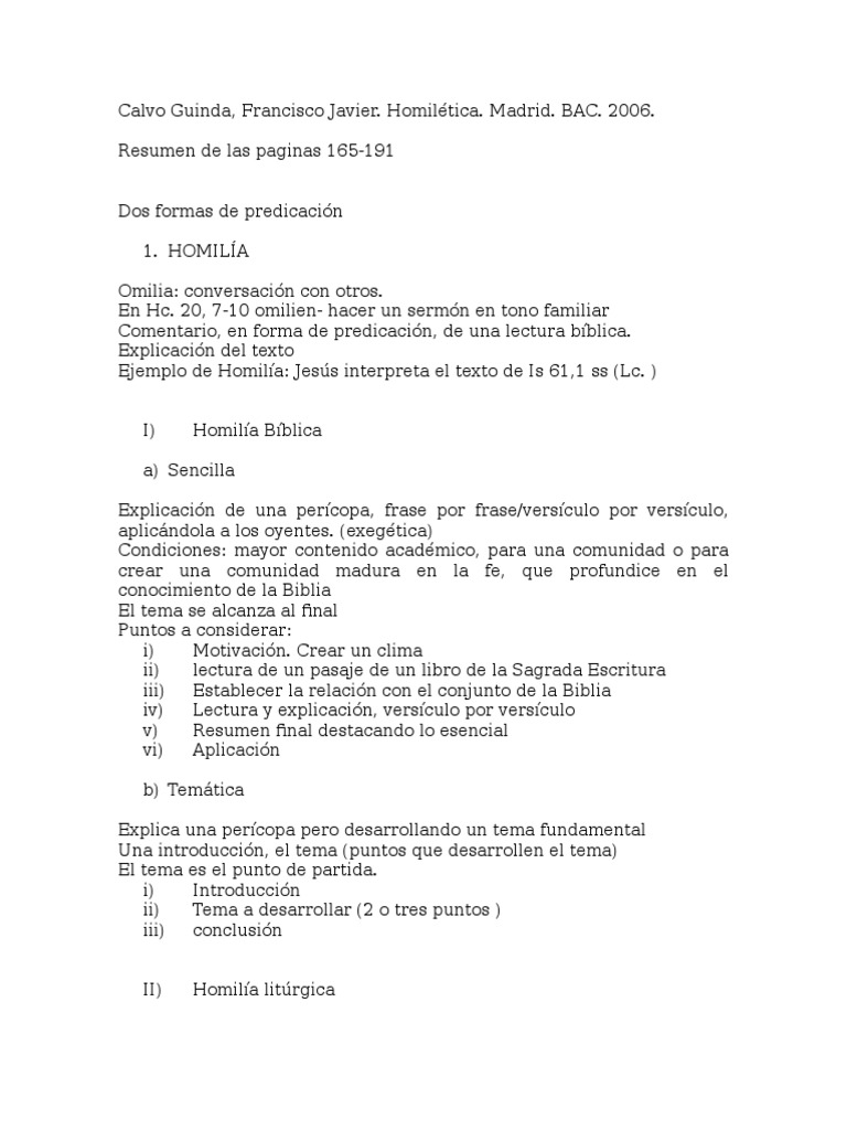 Tipos de Homilia | PDF | Sermón | Año litúrgico