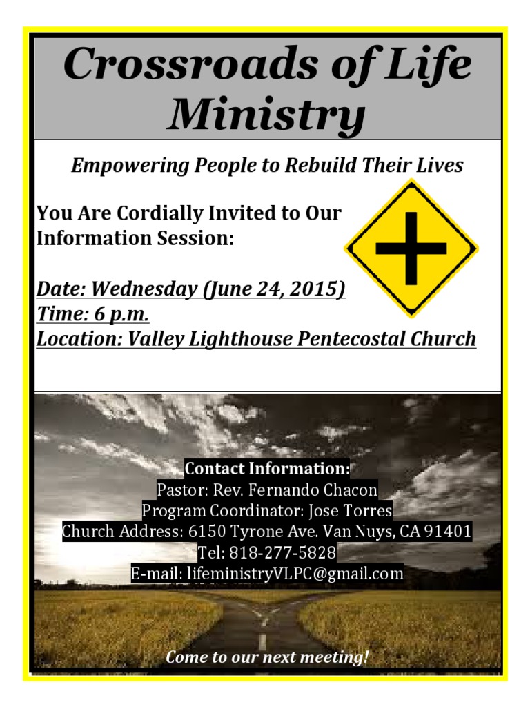Microsoft Word - Crossroads of Life Ministry Launch | PDF