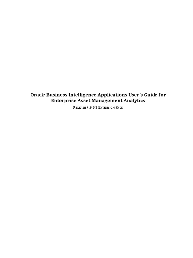 Oracle Business Intelligence Applications User's Guide For Enterprise ...