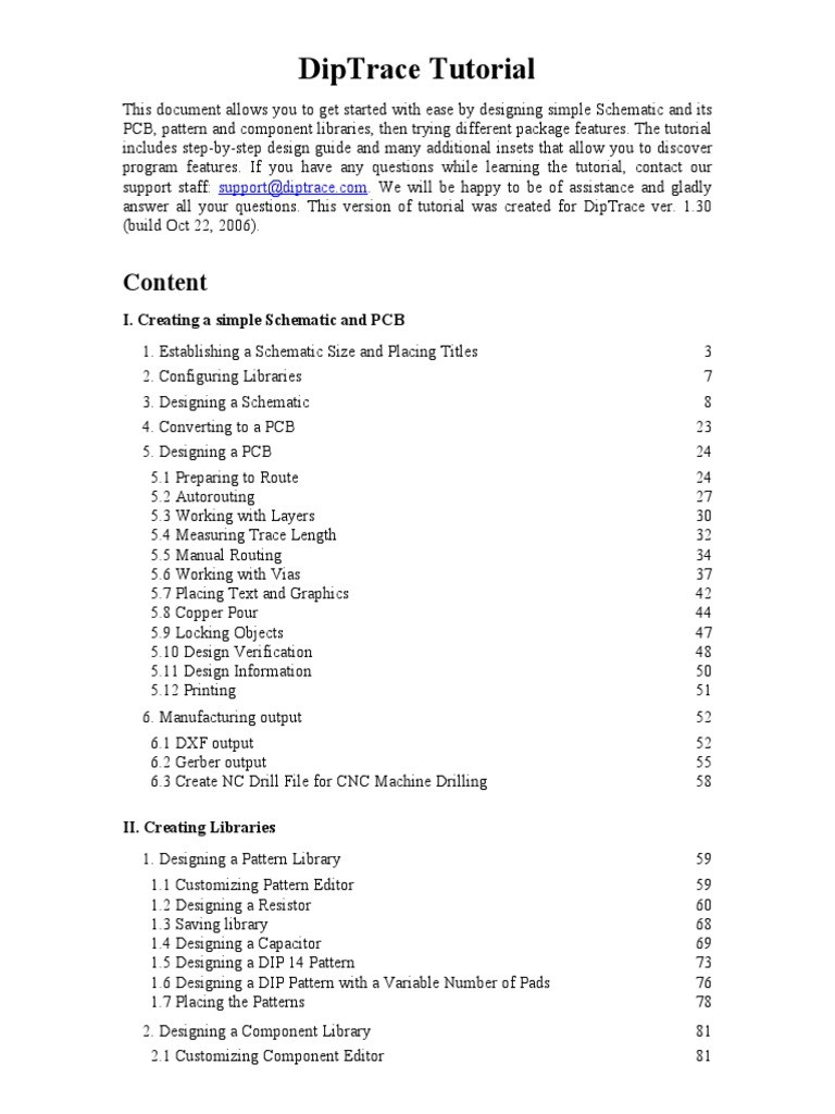 DipTrace Tutorial | PDF | Printed Circuit Board | Computing