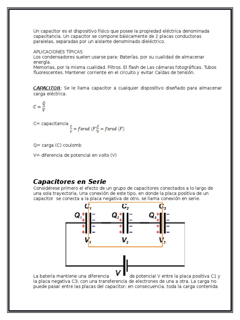 Capacitores | PDF | Capacidad | Condensador