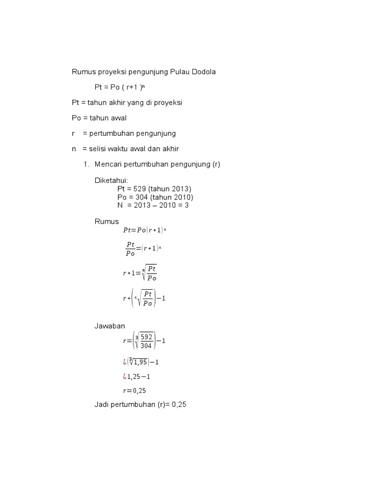 Rumus Proyeksi | PDF