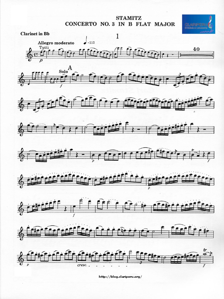 Stamitz clarinet concerto