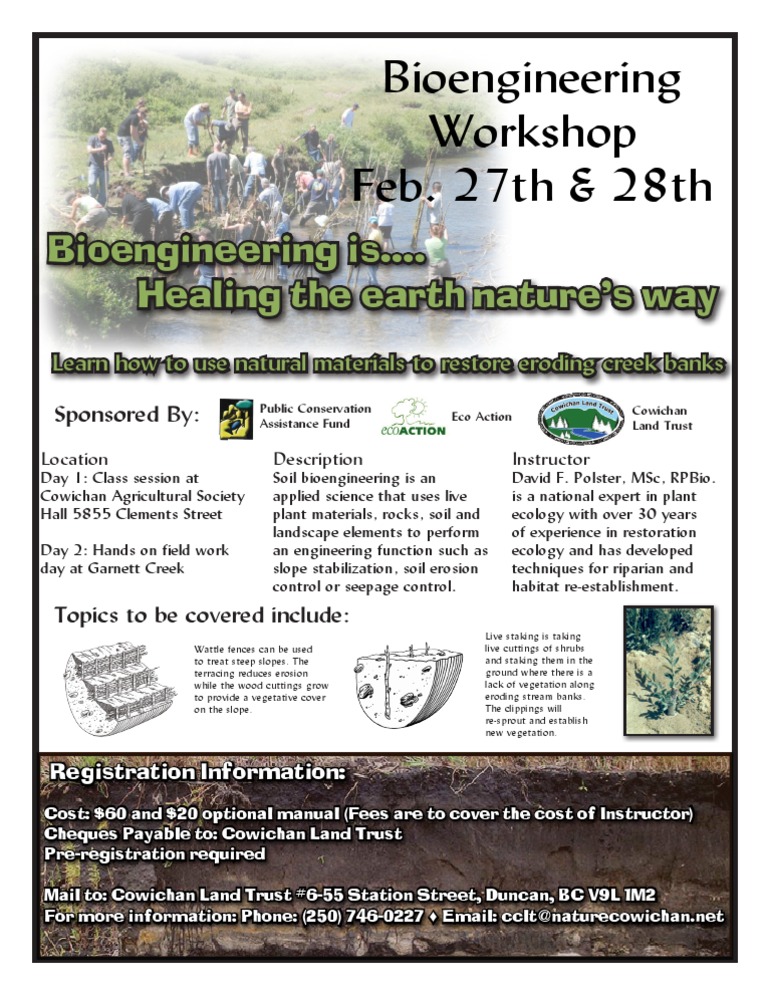 Bioengineering Workshop Registration | PDF | Stream | Erosion