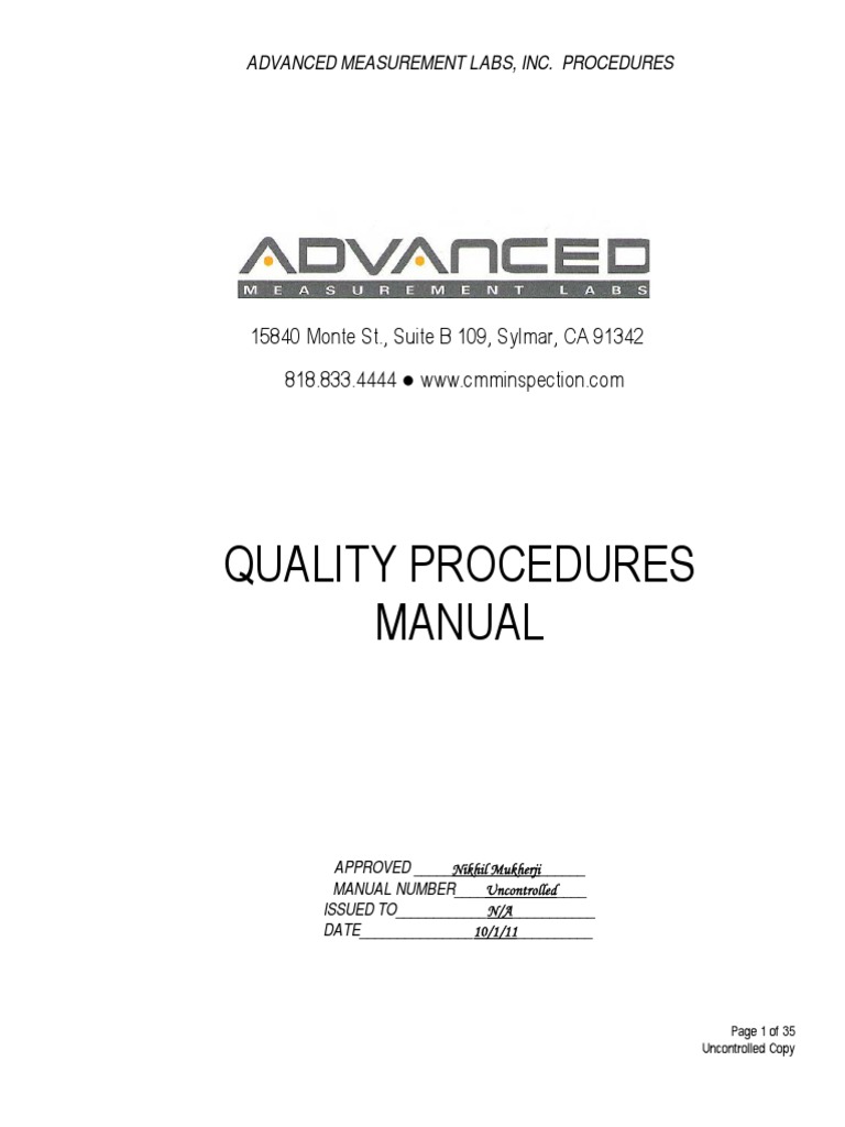 Quality Assurance Procedures | PDF | Iso 9000 | Quality Assurance