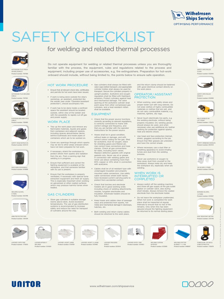 50x70-Poster SafetyChecklist Lowres | PDF | Welding | Construction