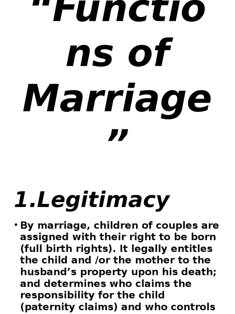 Functions-of-Marriage.pptx | Family | Marriage | Free 30-day Trial | Scribd