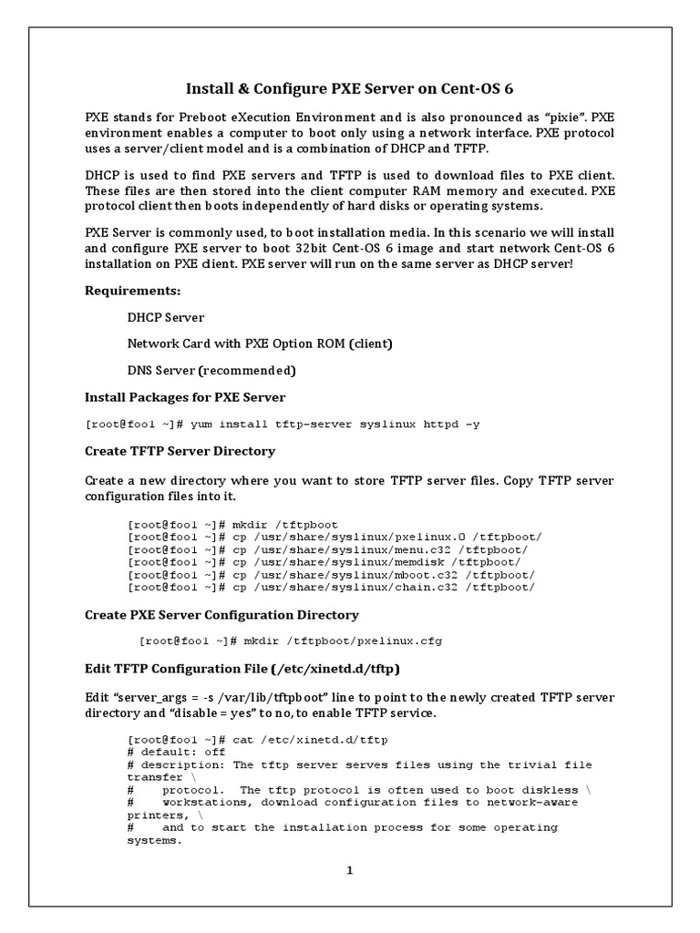 Install & Configure PXE SERVER | Download Free PDF | Computer ...