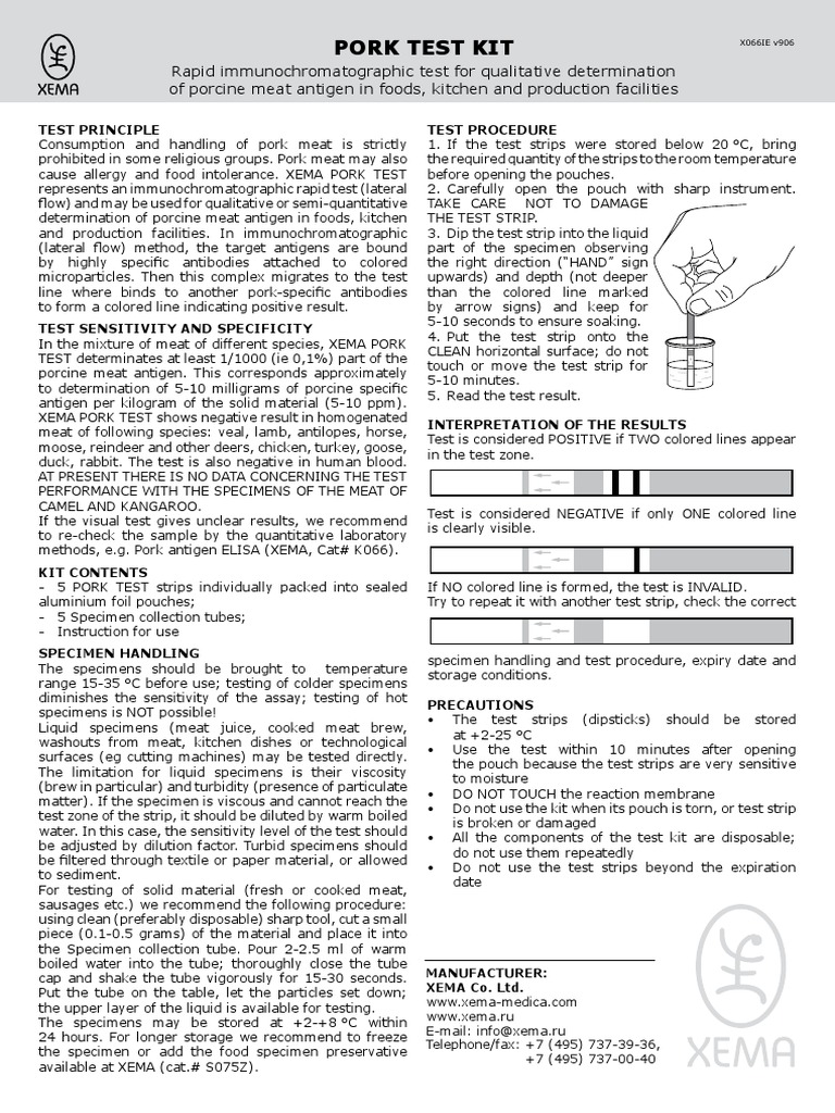 Xematest-Pork Detection Kit Yang Dipake Pa Arif PDF | PDF | Chemistry ...